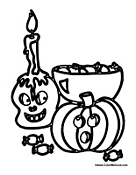 Halloween Candy Coloring Pages