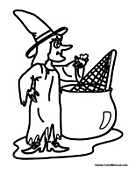 Witch Coloring Pages